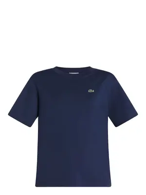Lacoste Logo-patch Cotton T-shirt - Blue