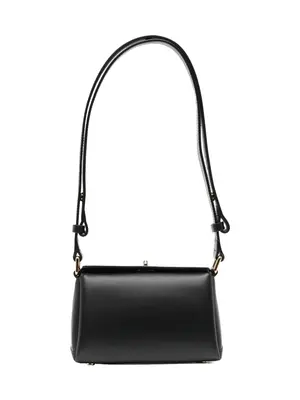 Plan C Mini Folded Leather Shoulder Bag - Black