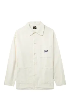 Needles Logo-embroidered Shirt Jacket - White