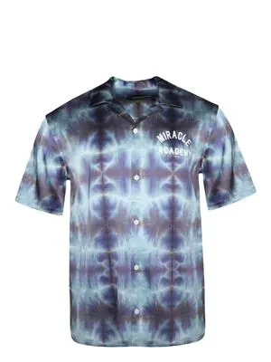 NAHMIAS Tie-dye Satin Shirt - Blue