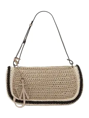 JW Anderson Bumper Crochet Shoulder Bag - Grey