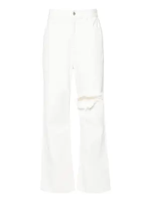 Rokh High-rise Wide-leg Jeans - White