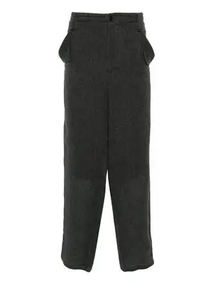 Yohji Yamamoto Twill Cotton Trousers - Grey