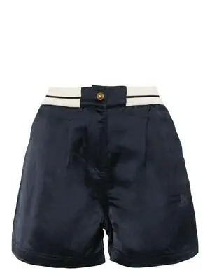PALM ANGELS Monogram-embroidered Satin-weave Shorts