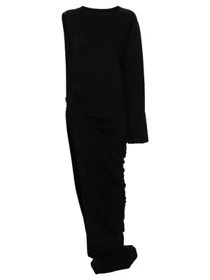 Rick Owens Edfu Gown Cotton Dress - Black