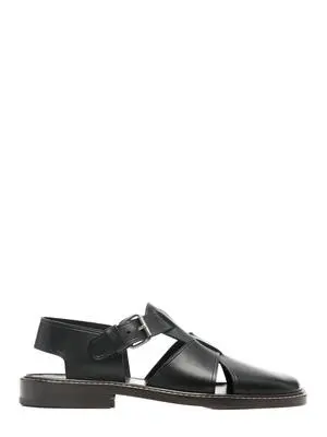 LEMAIRE Fisherman Leather Sandals - Black