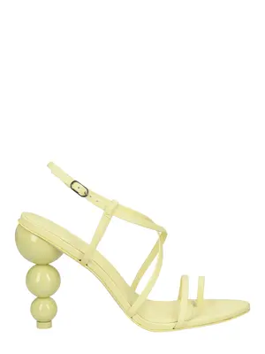 Cult Gaia Cult Gaia Robyn 95mm Sculptural Heel Sandals Yellow