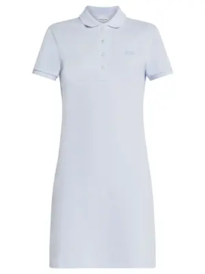 Lacoste Logo-appliqué Cotton Polo Dress - Blue