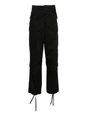 MSGM Wide-leg Cargo Trousers - Black