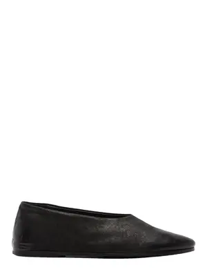 Marsèll Coltellaccio Leather Ballet Flats - Black