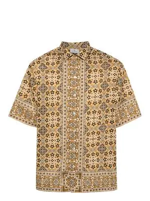 Etro Mosaic-print Cotton Shirt - Neutrals