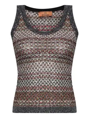 MISSONI Crochet-Knit Sequinned Tank Top
