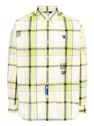 AAPE BY *A BATHING APE® Plaid Cotton Shirt - Green