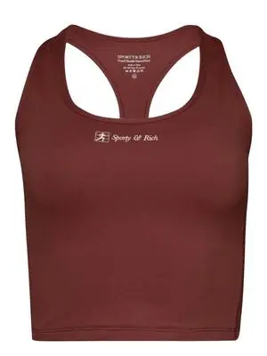 SPORTY & RICH Runner Script Tank Top - Brown