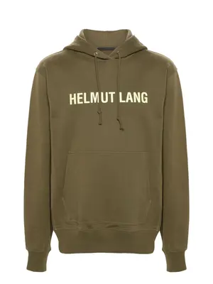 Helmut Lang Logo-print Cotton Hoodie - Green