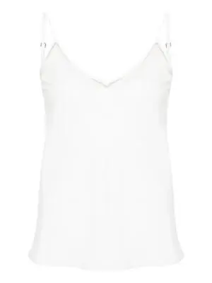 NISSA Crepe De Chine Tank Top - White