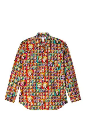 Comme Des Garçons Graphic-print Cotton Shirt - Red