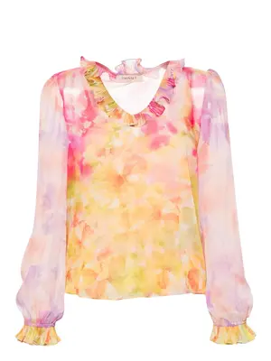 TWINSET Floral-print Georgette Blouse - Pink