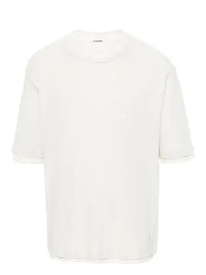 JIL SANDER Layered Cotton T-shirt - White