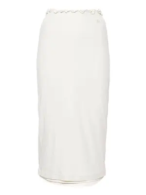 JIL SANDER Layered Cotton Midi Skirt - Neutrals