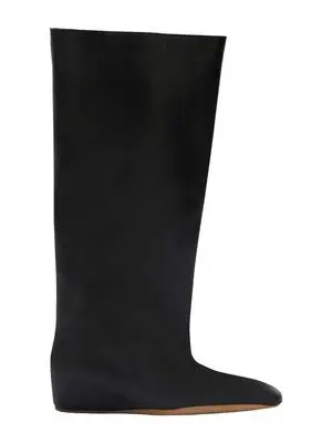 JIL SANDER Leather Knee High Boots - Black