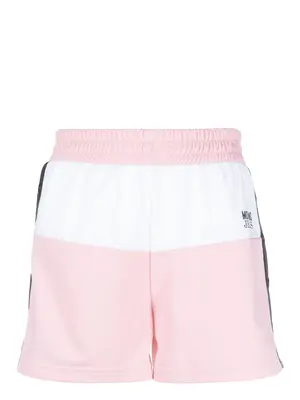 Moschino Logo Panelled Short Shorts - Pink