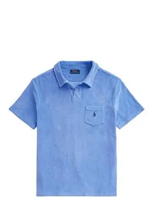 Polo Ralph Lauren Polo Pony Terry-cotton Polo Shirt - Blue