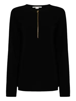 Stella McCartney Iconic Half-zip Jumper - Black