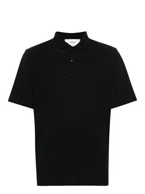 LARDINI Jersey Cotton Polo Shirt - Black