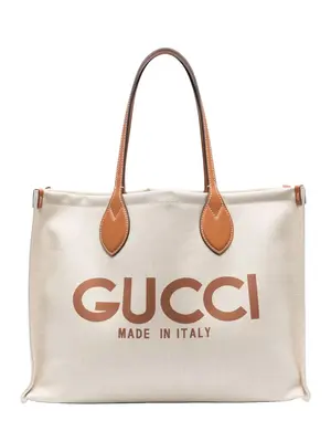 Gucci Print Tote - Neutrals