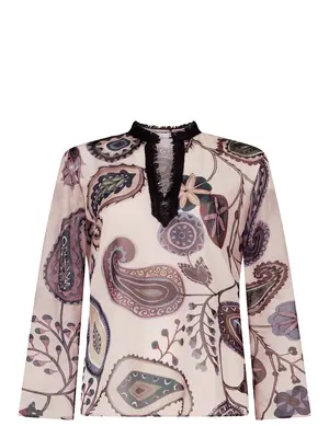 Silvia Tcherassi Toscana Paisley-print Blouse - Pink