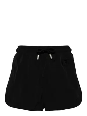 Off-White Logo-embroidered Track Shorts - Black