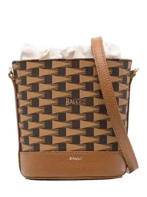 Bally Mini Pennant Bucket Bag - Brown
