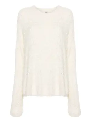 TOTEME Brushed-effect Silk Jumper - Neutrals