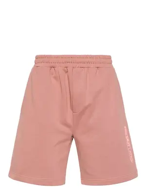 Helmut Lang Space-logo Cotton Shorts - Pink