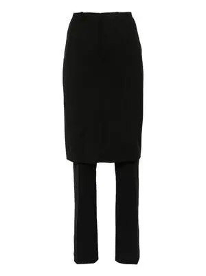 Coperni Low-waist Wide-leg Skirt Trousers - Black