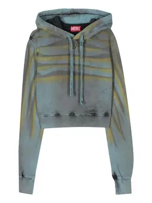 DIESEL® F-slimmy-hood-whisk Cropped Hoodie - Blue