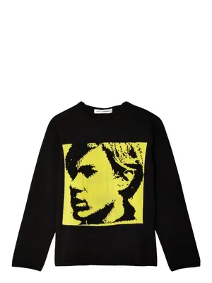 Comme Des Garçons Graphic-print Jumper - Black