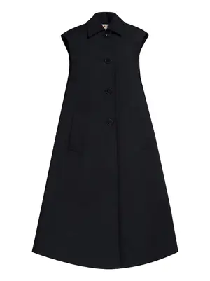 Marni Double-breasted Cotton Waistcoat - Black