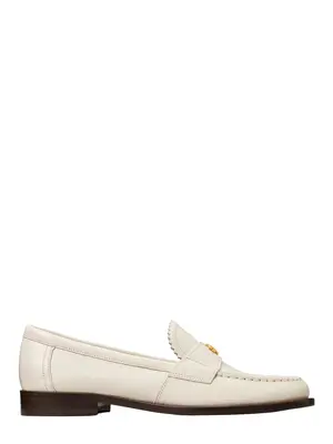 Tory Burch Leather Loafers - White