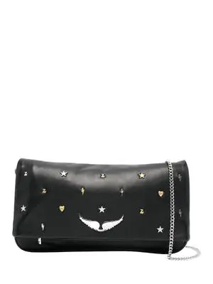 ZADIG&VOLTAIRE Rock Lucky Charms Leather Clutch