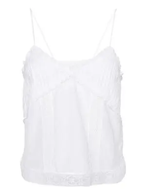 Zadig&Voltaire Calixia Lace-trimmed V-neck Camisole - White