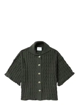 HALFBOY Cable-knit Top - Green