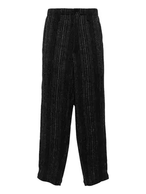 Yohji Yamamoto Z-stripe Wide-leg Trousers - Black