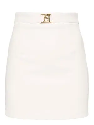 ELISABETTA FRANCHI Elisabetta Franchi Logo-Plaque Mini Skirt
