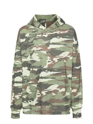 Acne Studios Abstract-print Hoodie - Green