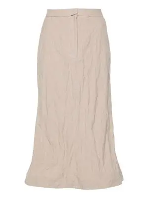 Acne Studios Crinkled Midi Skirt - Neutrals