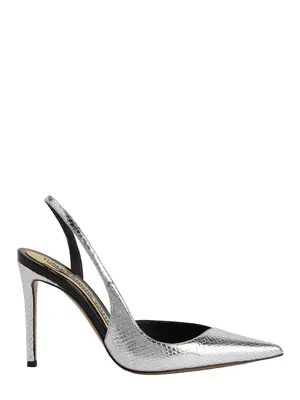Alexandre Vauthier 105mm Snakeskin-effect Leather Pumps - Silver