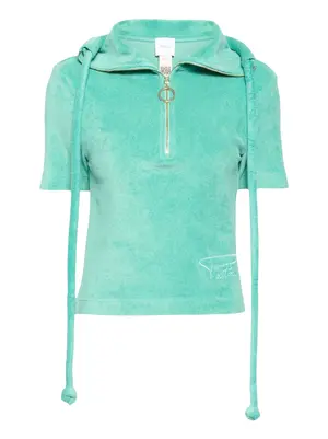 Patou Half-zip Terrycloth Polo Shirt - Green