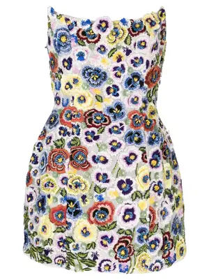 RACHEL GILBERT Rachel Gilbert Camden Floral-Appliqué Minidress